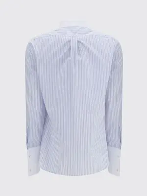 TOM FORD Striped Cotton Slim Fit Shirt With Mandarin Collar - Blue