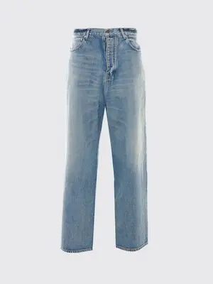 Balenciaga Wide-leg Baggy Jeans In Denim With Worn Effect