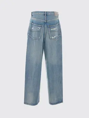 Balenciaga Wide-leg Baggy Jeans In Denim With Worn Effect