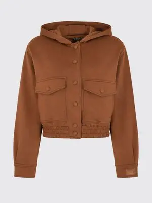 TWINSET Hooded Bomber Jacket In A Viscose Blend With Patch Pockets