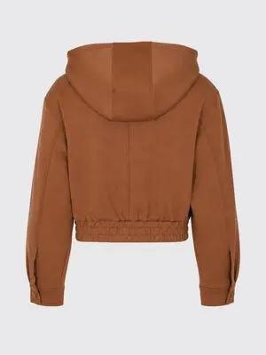 TWINSET Hooded Bomber Jacket In A Viscose Blend With Patch Pockets