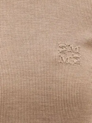 Max Mara Ribbed Wool Slim Fit Turtleneck Sweater - Camel