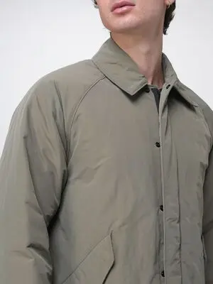 Stone Island Single-breasted Knee-length Trench Coat In Nylon With Logo Patch - Green