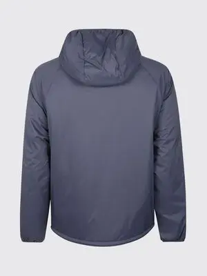 Burberry Hooded Nylon Windbreaker Jacket With Ekd Logo - Navy