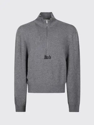 Rhude Slim Fit Half-zip Turtleneck Sweater In Pure Cashmere