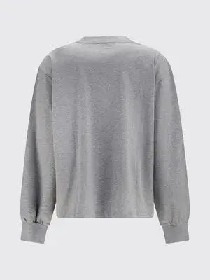 GANNI Long-sleeved T-shirt In Cotton With A Graffiti-style Teddy Bear Print