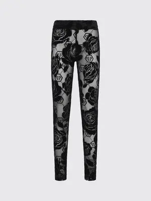 Philipp Plein High-waisted Skinny Leggings With A Floral Monogram Print