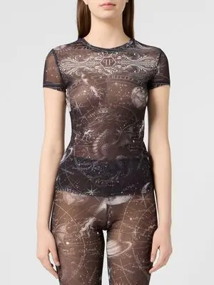 Philipp Plein Zodiaco Slim Fit T-shirt In Polyester With A Graphic Print