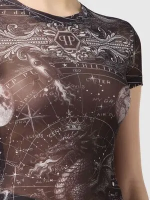 Philipp Plein Zodiaco Slim Fit T-shirt In Polyester With A Graphic Print