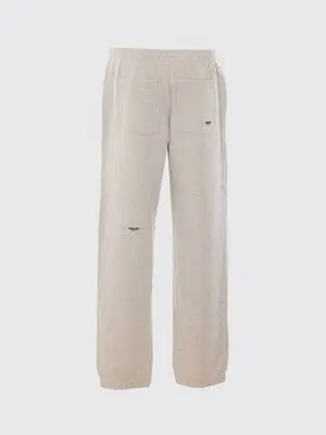 REPRESENT Contrast Embroidered Logo Cotton Jogging Trousers - Beige
