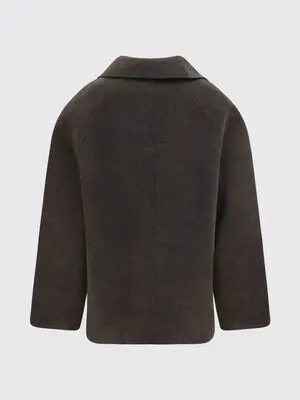 Loulou De Saison Short Double-breasted Wool And Cashmere Coat With Dropped Shoulders