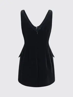 Sportmax V-neck Velvet Mini Sheath Dress With Thin Straps