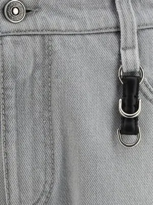 Ermanno Scervino Mid-rise Straight-leg Jeans In Denim With Keychain