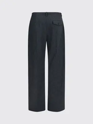 Khaite Tailored Wide-leg Wool Trousers With Pleats - Black