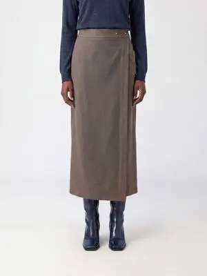 Giorgio Armani High-waisted Silk And Wool Midi Wrap Skirt