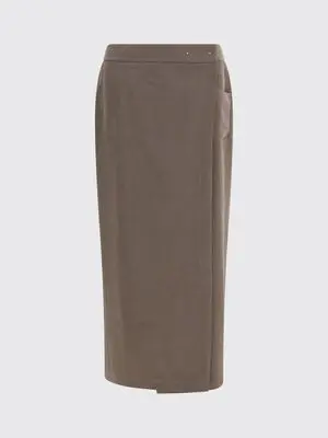 Giorgio Armani High-waisted Silk And Wool Midi Wrap Skirt