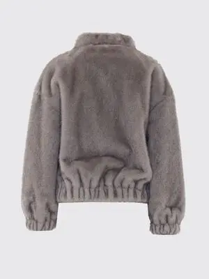 Liu Jo High-neck Faux Fur Jacket With Dropped Shoulders