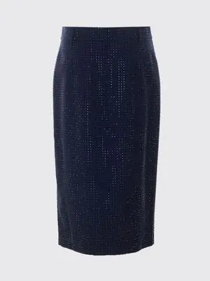 Pinko Rhinestone-embellished Crêpe Midi Wrap Skirt