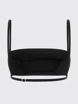 JIL SANDER Cropped Slim Fit Top In Wool And Silk Blend With Square Neckline