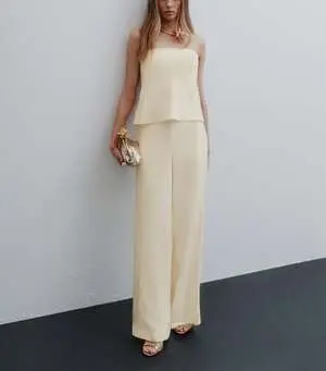 Marella Envers Satin Wide-leg Trousers
