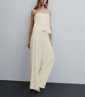 Marella Envers Satin Wide-leg Trousers