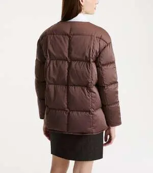 Marella Down Detachable-scarf Quilted Jacket
