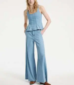 Marella Palazzo Mid-rise Wide-leg Jeans