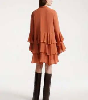 Marella Georgette Flounced Mini Dress