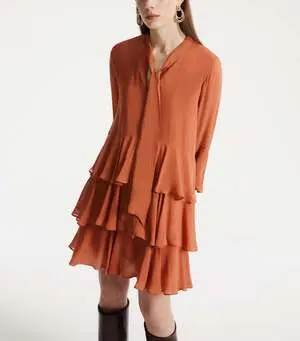 Marella Georgette Flounced Mini Dress