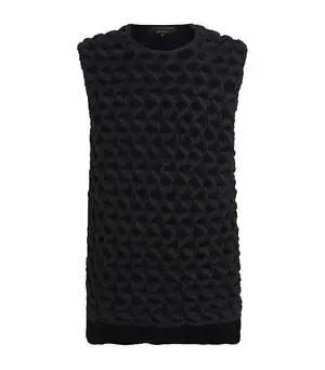 Comme Des Garçons Wool-blend Crochet Sweater Vest
