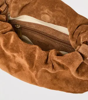 Marella Suede Clutch Bag - Brown