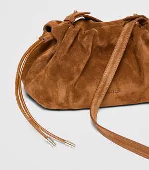 Marella Suede Clutch Bag - Brown
