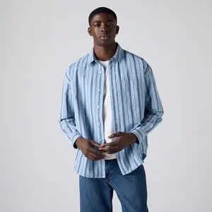 LEVI'S Corduroy Loose Button Up Shirt - Blue