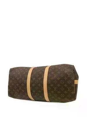 LOUIS VUITTON 2020 Monogram Keepall Bandouliere 45 Travel Bag - Brown