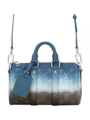 LOUIS VUITTON 2026 Monogram Pigment Keepall Bandouliere 25 Satchel - Blue