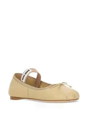 Miu Miu Leather Ballerinas