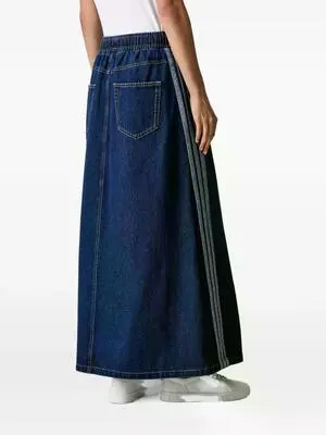 Adidas Stadium Washed-denim Loose-fit Midi Skirt