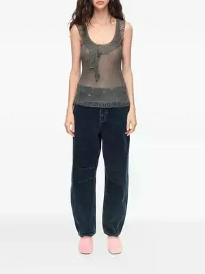 Bimba Y Lola Barrel Dark- Denim Leg 5-pocket Trousers