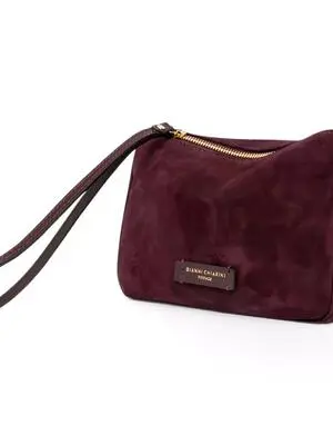 GIANNI CHIARINI Small Nora Suede Leather Shoulder Bag