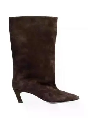 Ash Vanya Pointed-toe Suede Boots - Brown