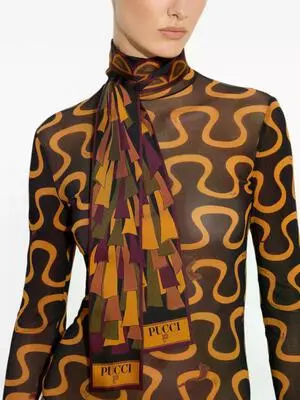 Emilio Pucci Mixed Print Silk Bandeau