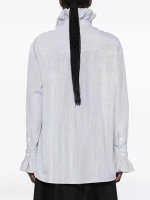 JUUN.J Ruffled Striped Shirt