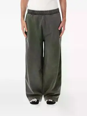 Obey Logo-embroidered Track Pants - Grey