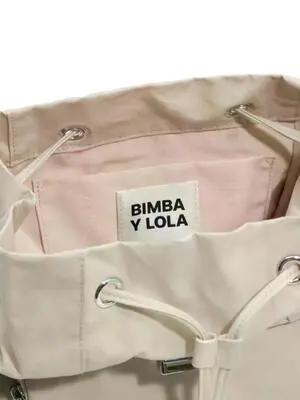 Bimba Y Lola Large Stone Cotton Pocket Backpack - Neutrals