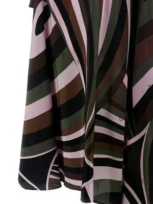 Emilio Pucci Iride Print Crêpe De Chine Kaftan - Brown