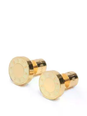 Bimba Y Lola Ivory Enamel Logo Earrings