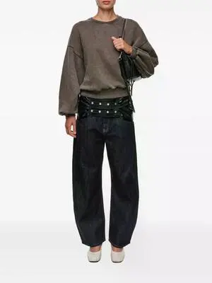 Bimba Y Lola Taupe Balloon Sweatshirt - Brown