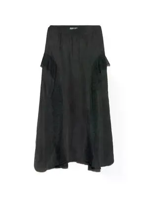 Bimba Y Lola Faded Fluid Skirt With Lace Trim - Black
