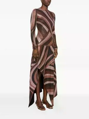 Emilio Pucci Iride-print Asymmetric Midi Dress