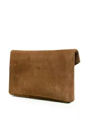 Saint Laurent Large Cassandre Suede Clutch Bag